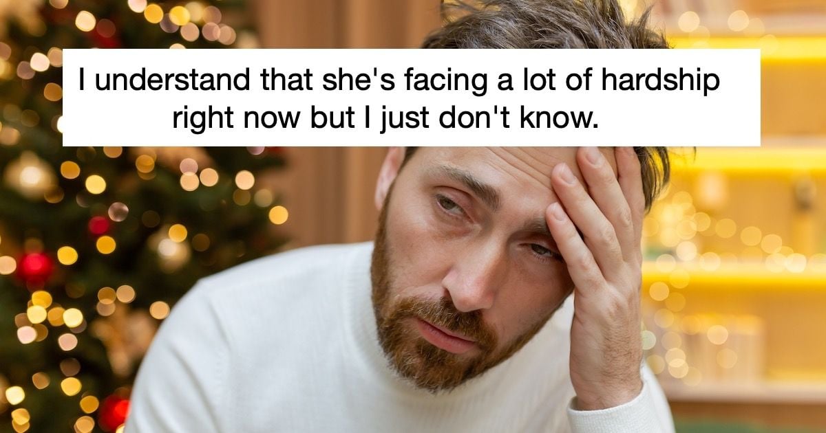 Man doesn't want ex-wife at Christmas; she begs; says, 'my family ...