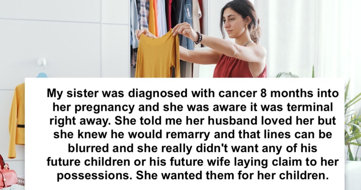 Woman won't let widower give late sister's dress to his daughter with ...