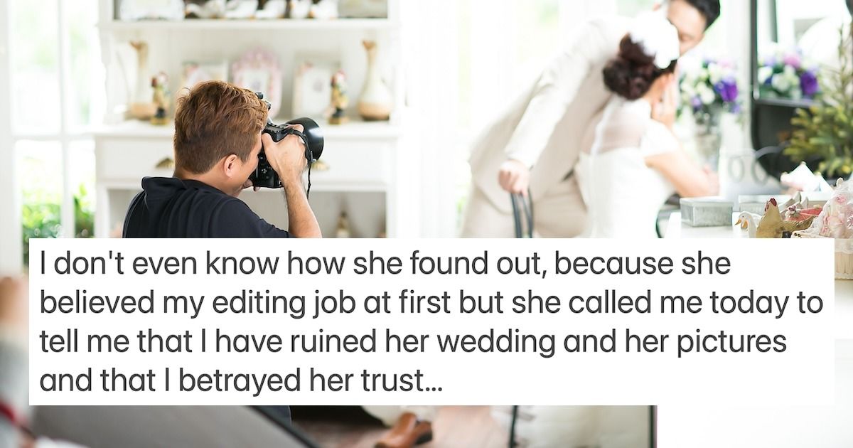 'AITA for 'ruining' my friends wedding pictures?' | Someecards AITA