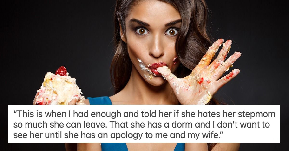Woman opens all of stepmom's birthday presents and eats her cake out of ...