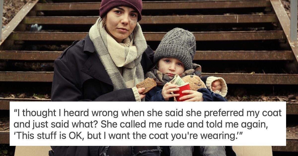 Woman tries to help family in need, they say, 'okay, we want your coat ...