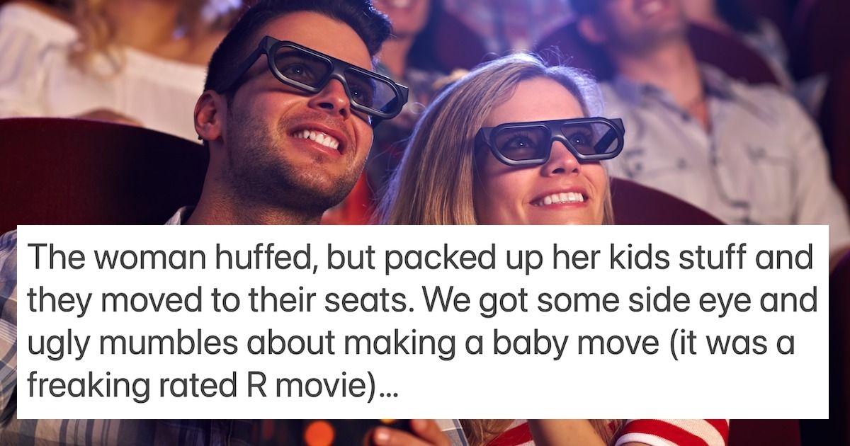 Couple with reserved movie theater seats makes family with baby move ...