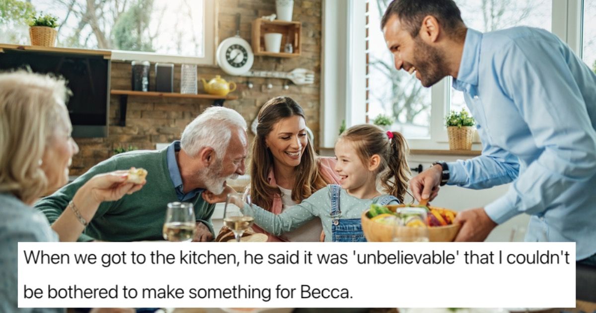 'AITA for cooking everyone in my family a five-course meal except for ...