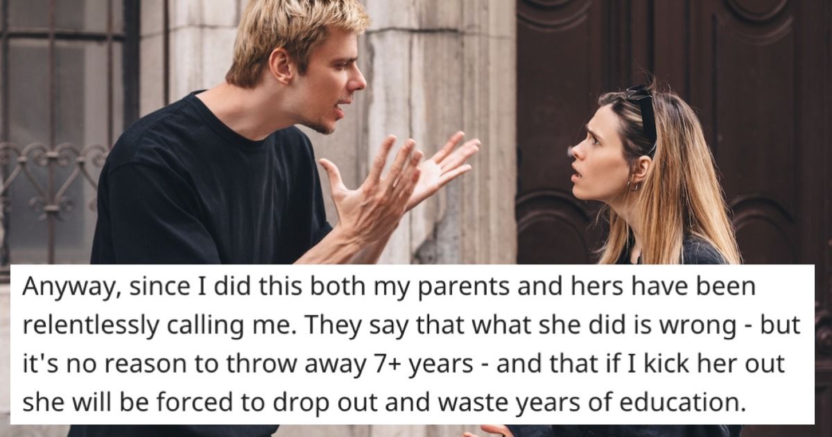 Man locks financially dependent GF out of their home after learning she cheated. AITA ...