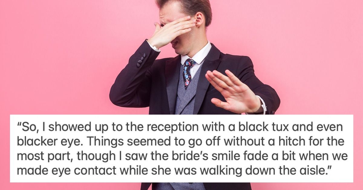 Best man's sock accident results in black eye at wedding, bride furious ...