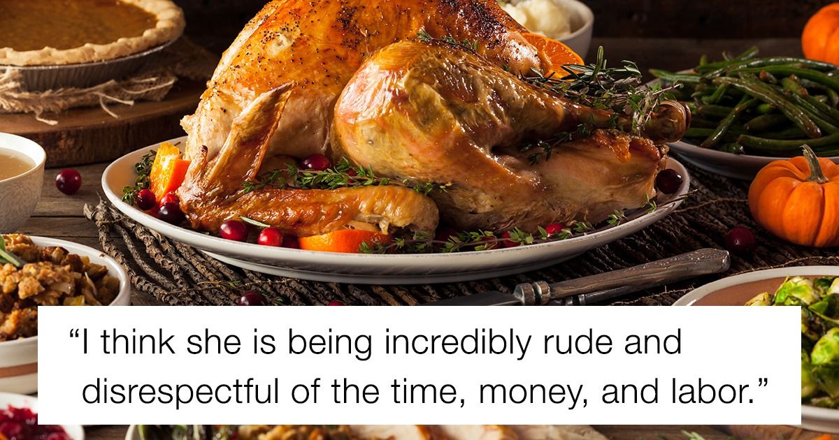 Woman says MIL can eat her Thanksgiving food or not come. Husband calls ...