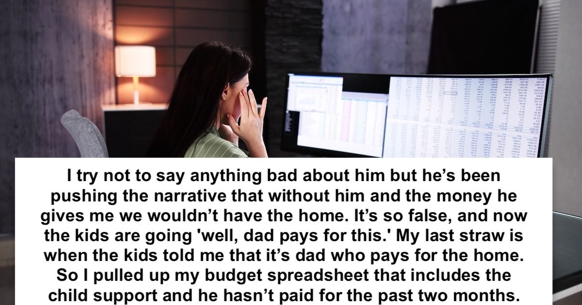 Mom shows kids spreadsheet to shut down ex-husband's claim he 'pays for ...
