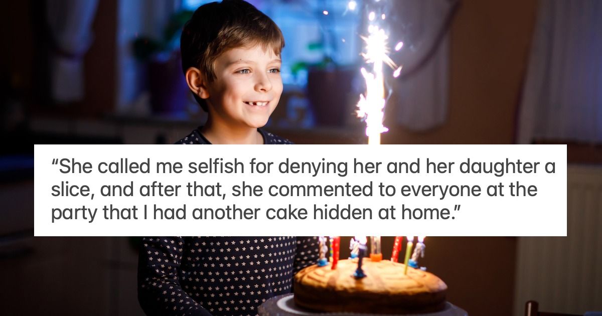 Woman 'tells on' little boy for not sharing his cake at his birthday ...