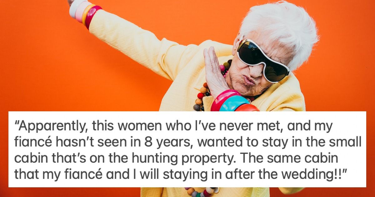 Previously unknown great-aunt expects to honeymoon with the newlyweds ...