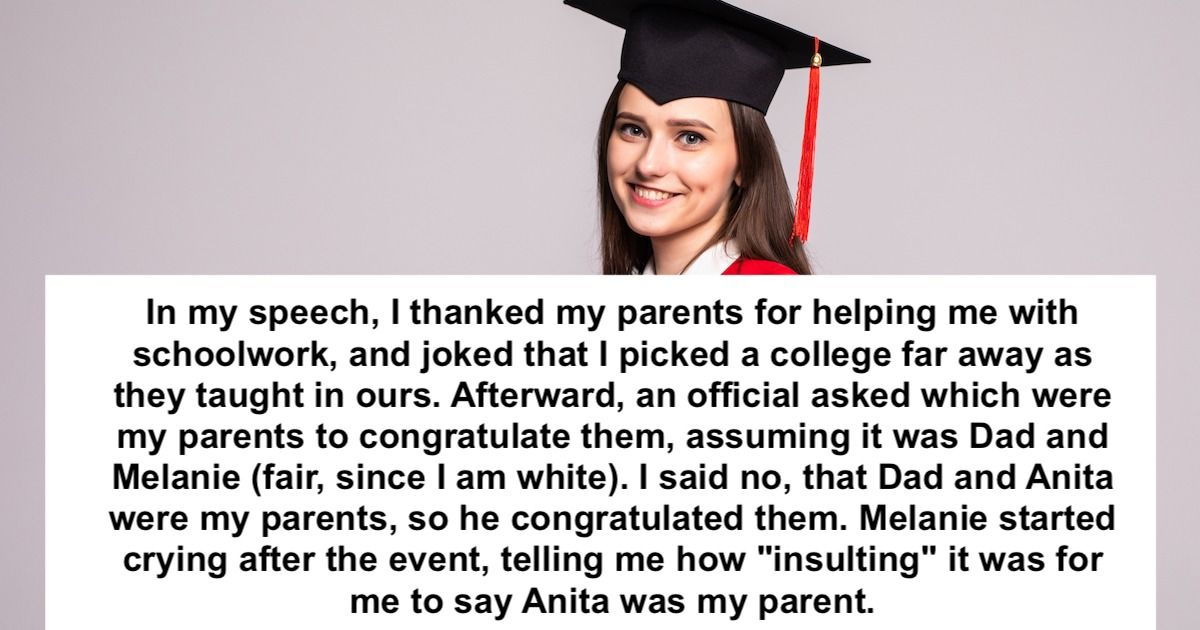 Teen thanks stepmom at graduation instead of estranged mom, mom makes ...