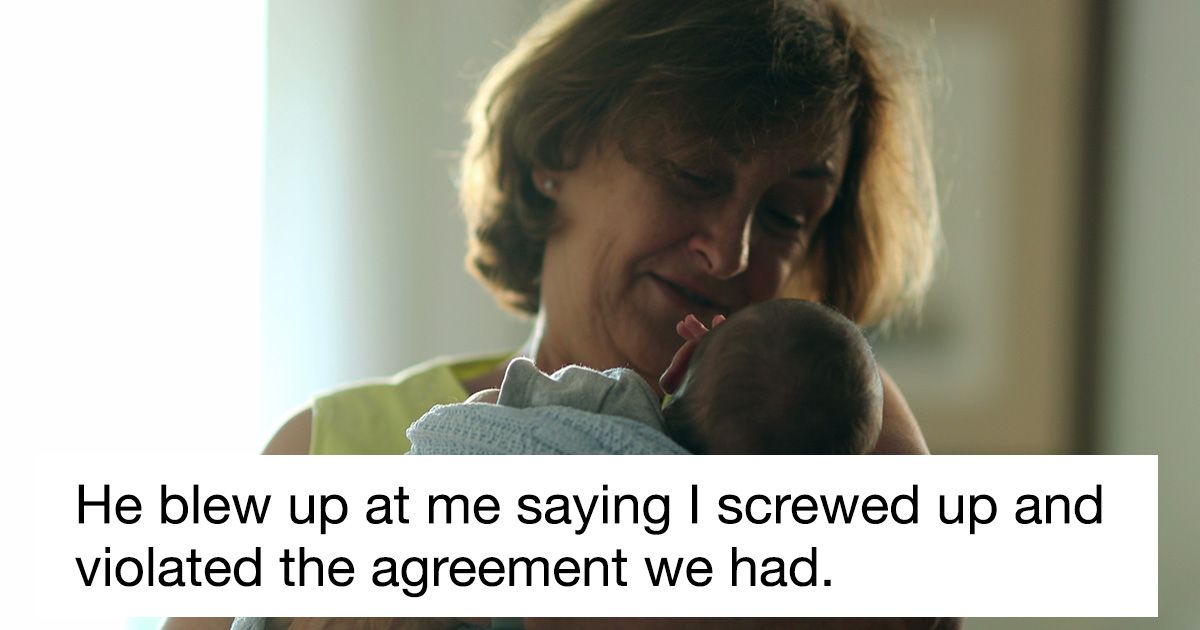 Husband blows up at wife for not letting his mom be first to hold ...