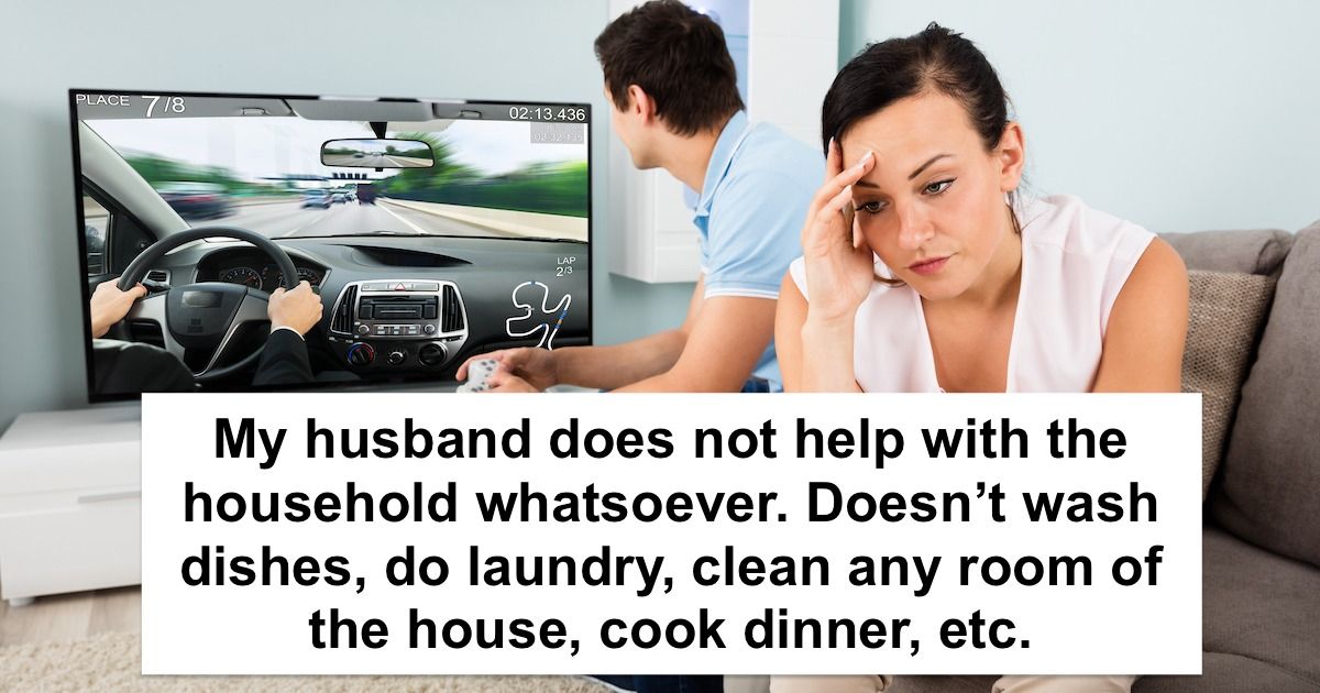 Woman asks if it was wrong to pause husband's game so he'd help with baby. | Someecards News