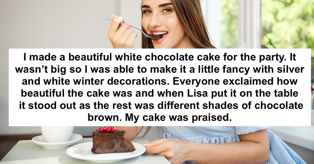 Woman gets called out for 'showing off' with fancy white chocolate cake ...