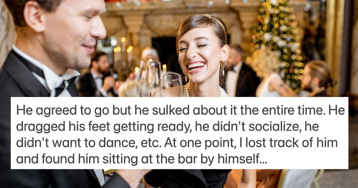 Woman 'makes' grieving husband attend her company's black-tie event ...