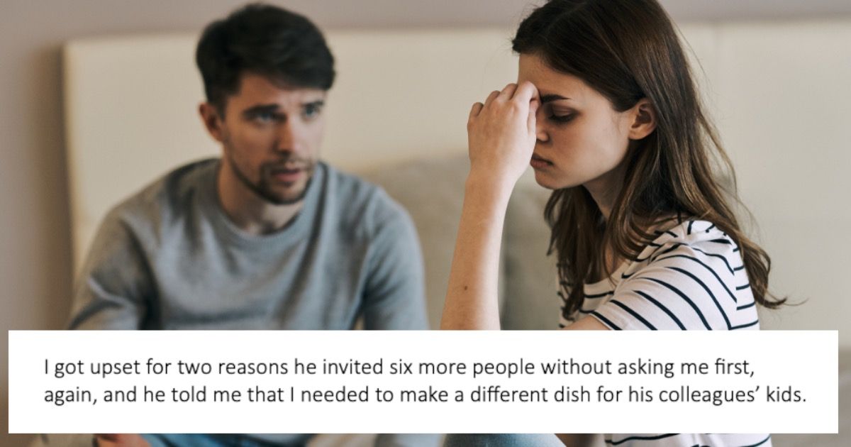 Man invites 11 extra guests to dinner party; tells GF to cook or he'll ...