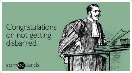 Congratulations on not getting disbarred | Congratulations Ecard