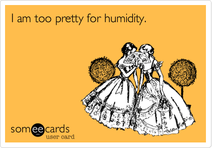 I am too pretty for humidity. | Seasonal Ecard