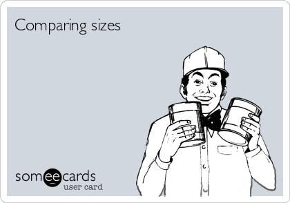 Comparing sizes | Friendship Ecard