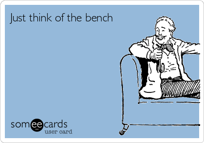 Just think of the bench | Animated Text Ecard