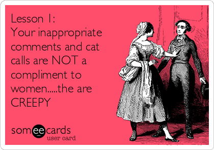 Lesson 1: Your inappropriate comments and cat calls are NOT a ...